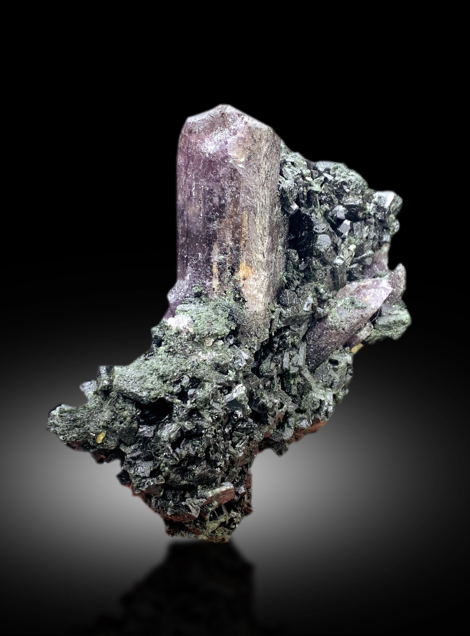 Natural Purple Color Scapolite Crystals With Diopside Cluster ...