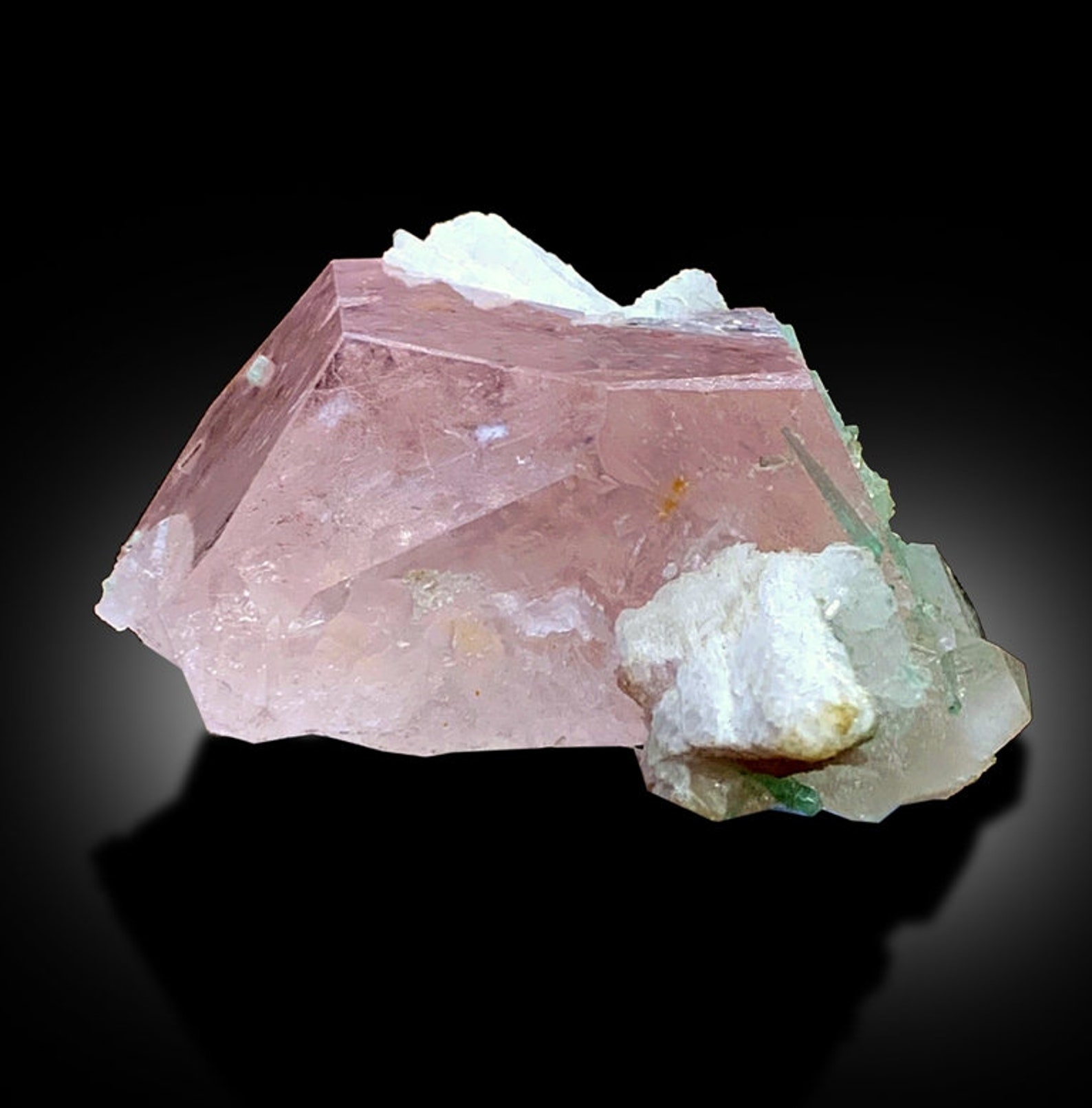 Pink Morganite With Green Tourmalines and Albite Morganite - Etsy
