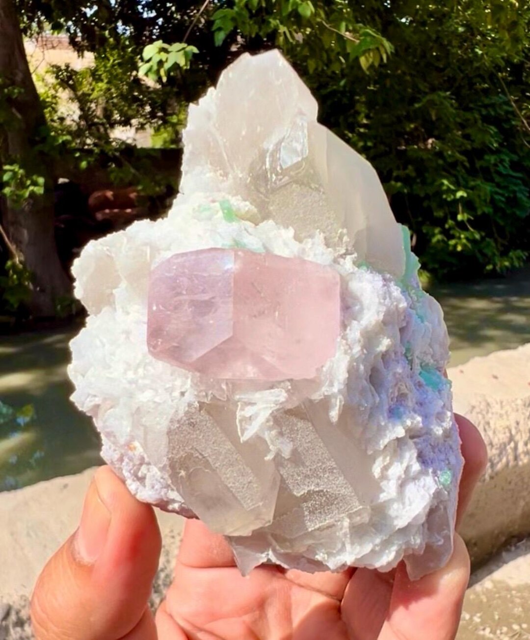 Pink Morganite Crystal With Tourmalines, Quartz and Albite, 342 Gram - Etsy