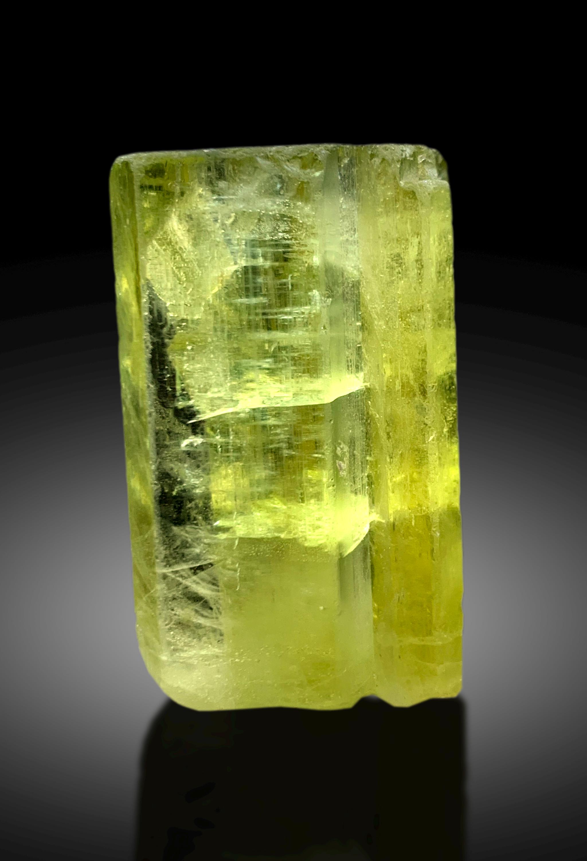 Transparent Yellow Heliodor Beryl Crystal, Raw Mineral Specimen ...