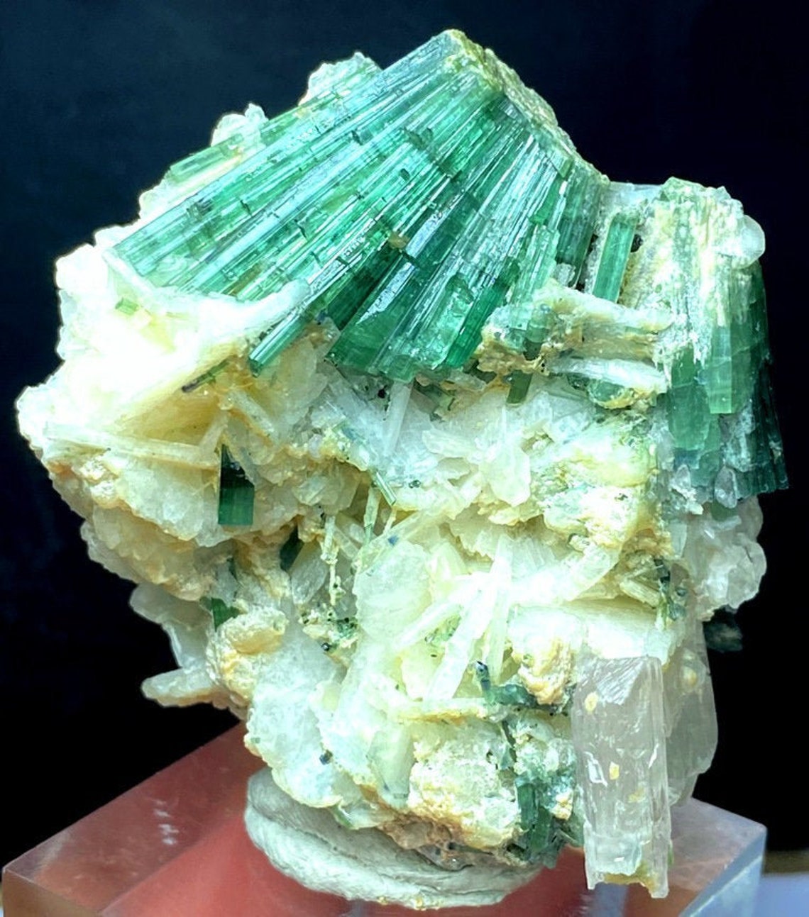 Tourmaline Specimen Blue Tourmaline Crystals With Albite and - Etsy