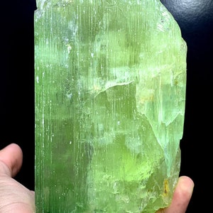 Bicolor Kunzite Crystal, Green Kunzite Var Hiddenite Crystal, Natural ...