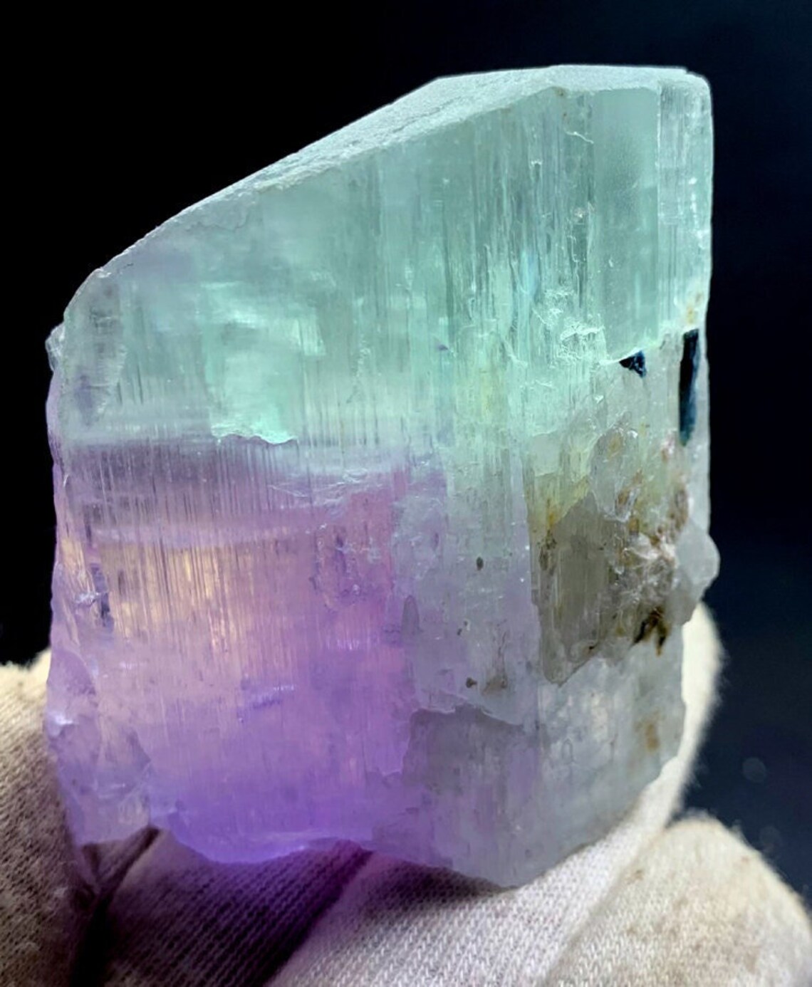 Natural Bicolor Kunzite Crystal Kunzite Stone Spodumene - Etsy