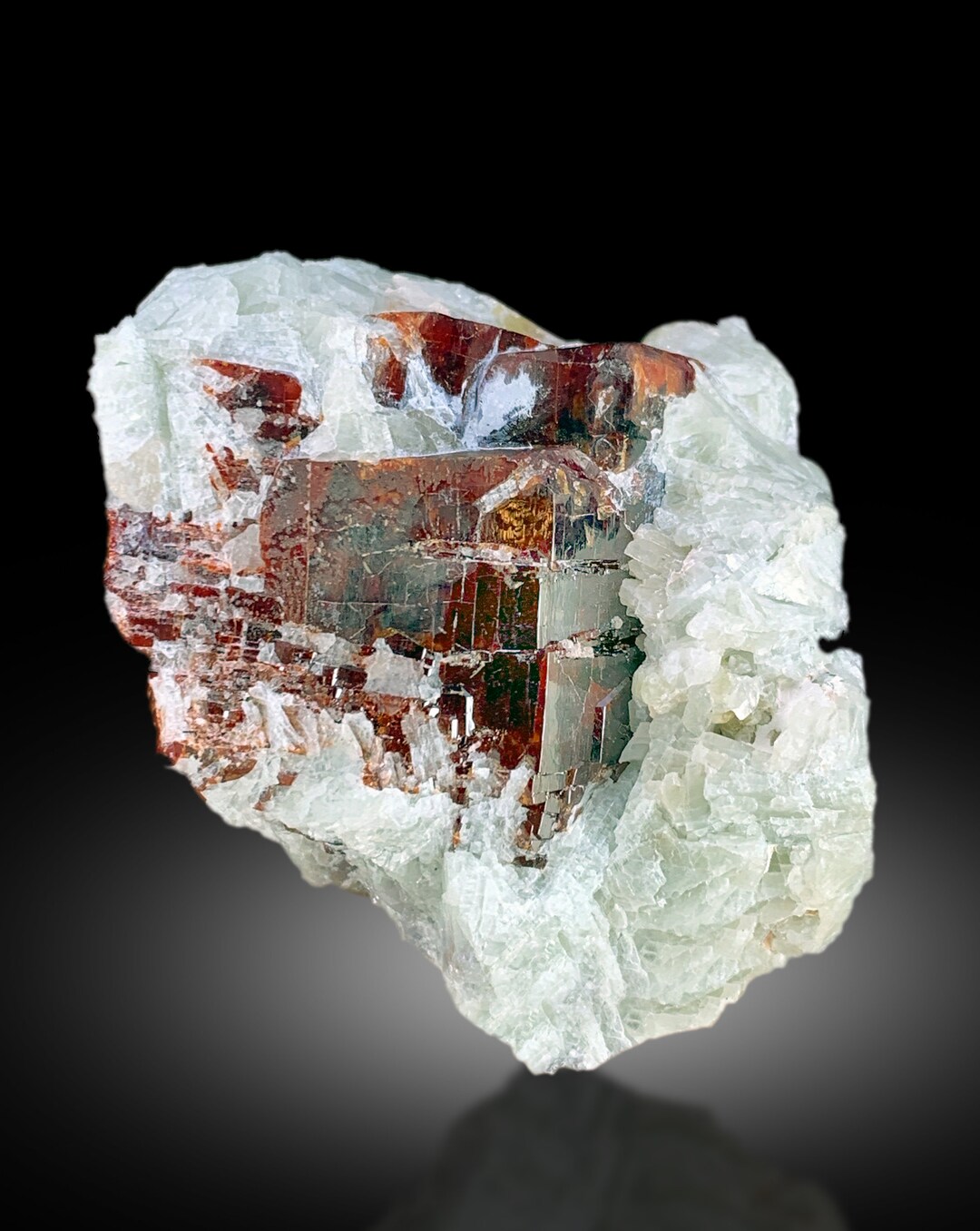 Natural Red Color Tantalite Cluster With Albite, Tantalite Specimen ...