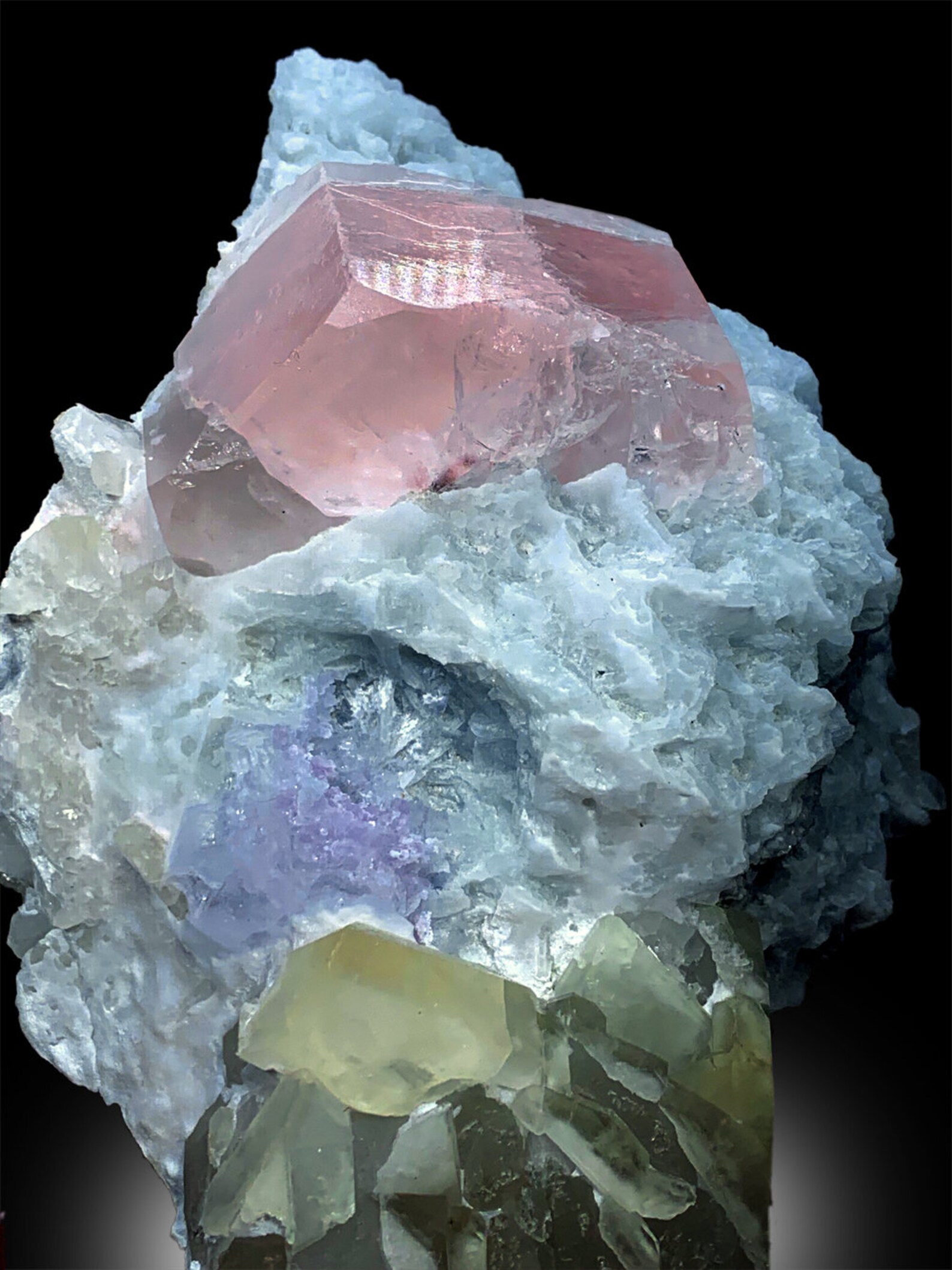 Pink Morganite With Pollucite and Quartz Morganite Specimen - Etsy