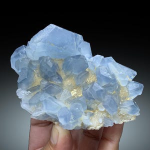 Natural Blue Color Celestine Cluster, Celestine Bunch, Fine Mineral ...