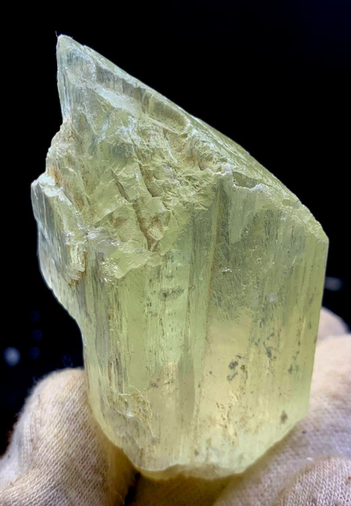 Yellow Kunzite Crystal Triphane Kunzite Natural Crystal From - Etsy