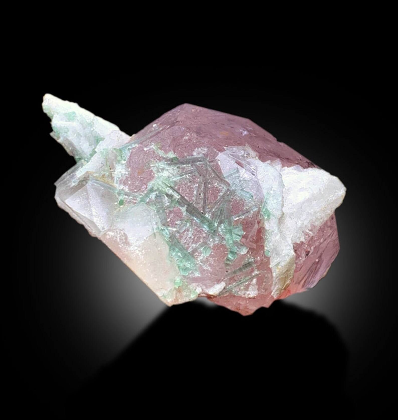 Pink Morganite With Green Tourmalines and Albite Morganite - Etsy