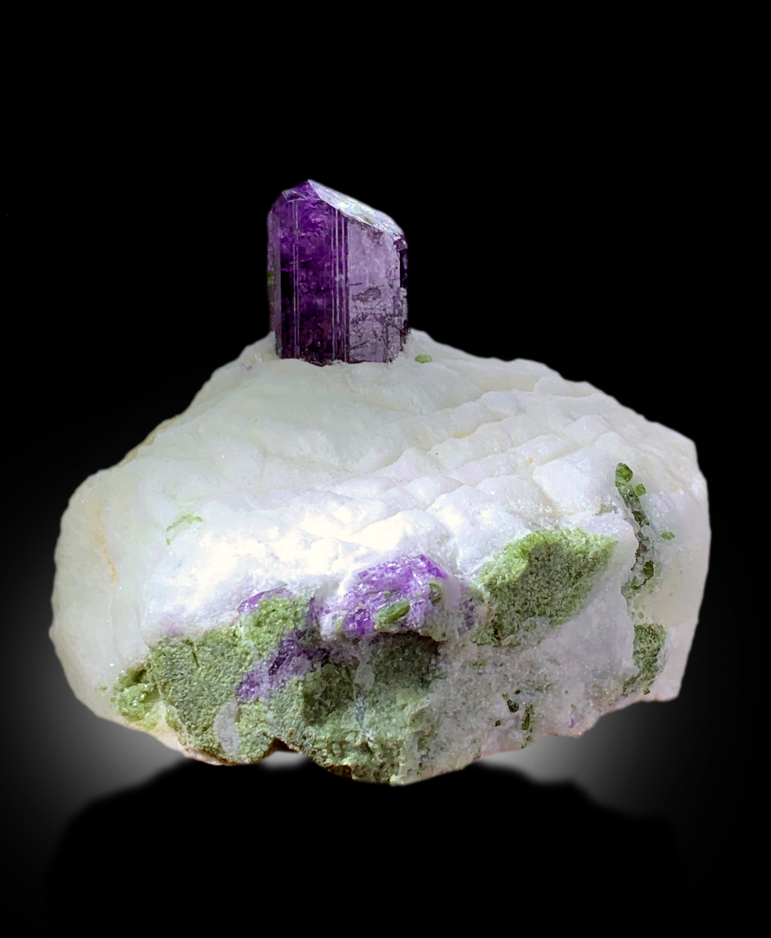 Natural Purple Color Scapolite on Matrix, Scapolite Crystal, Scapolite ...