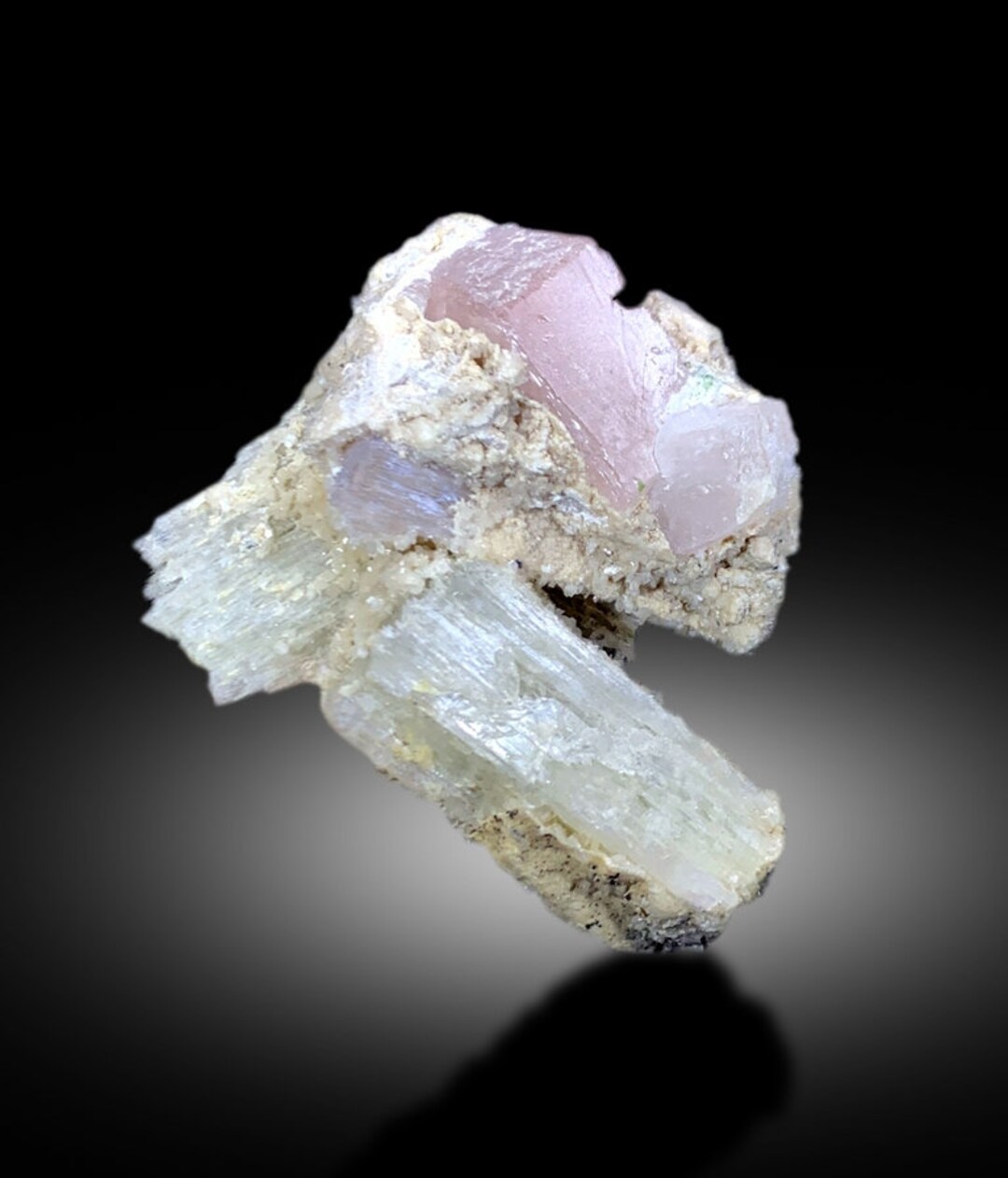 Natural Pink Color Morganite With Triphane Kunzite, Kunzite Crystals ...