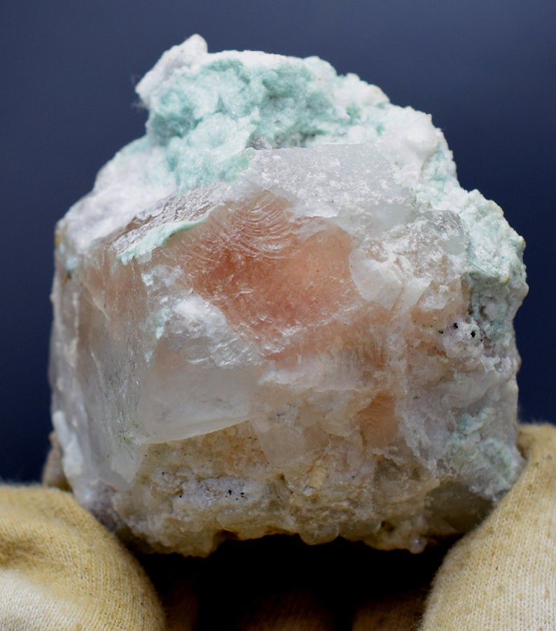 Natural Morganite Crystal With Albite & Feldspar Specimen From - Etsy