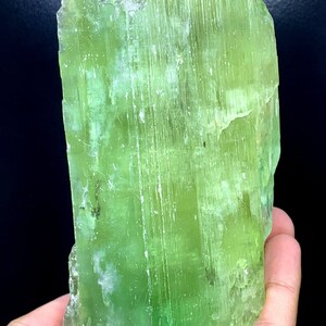 Bicolor Kunzite Crystal, Green Kunzite Var Hiddenite Crystal, Natural ...