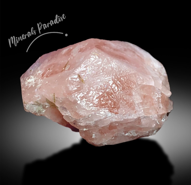 Natural Pink Morganite Crystal With Green Tourmaline Specimen ...
