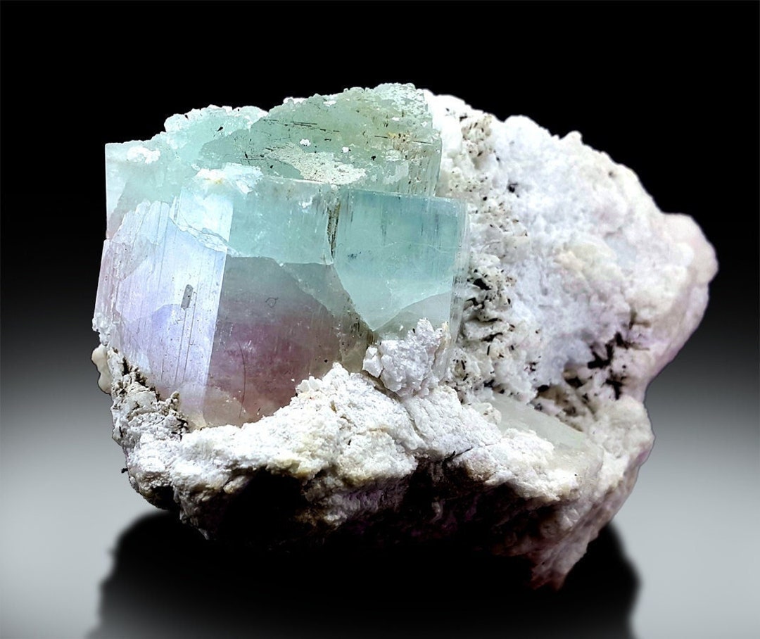 Aquamorganite Bicolor Beryl Crystals, Natural Morganite, Morganite ...