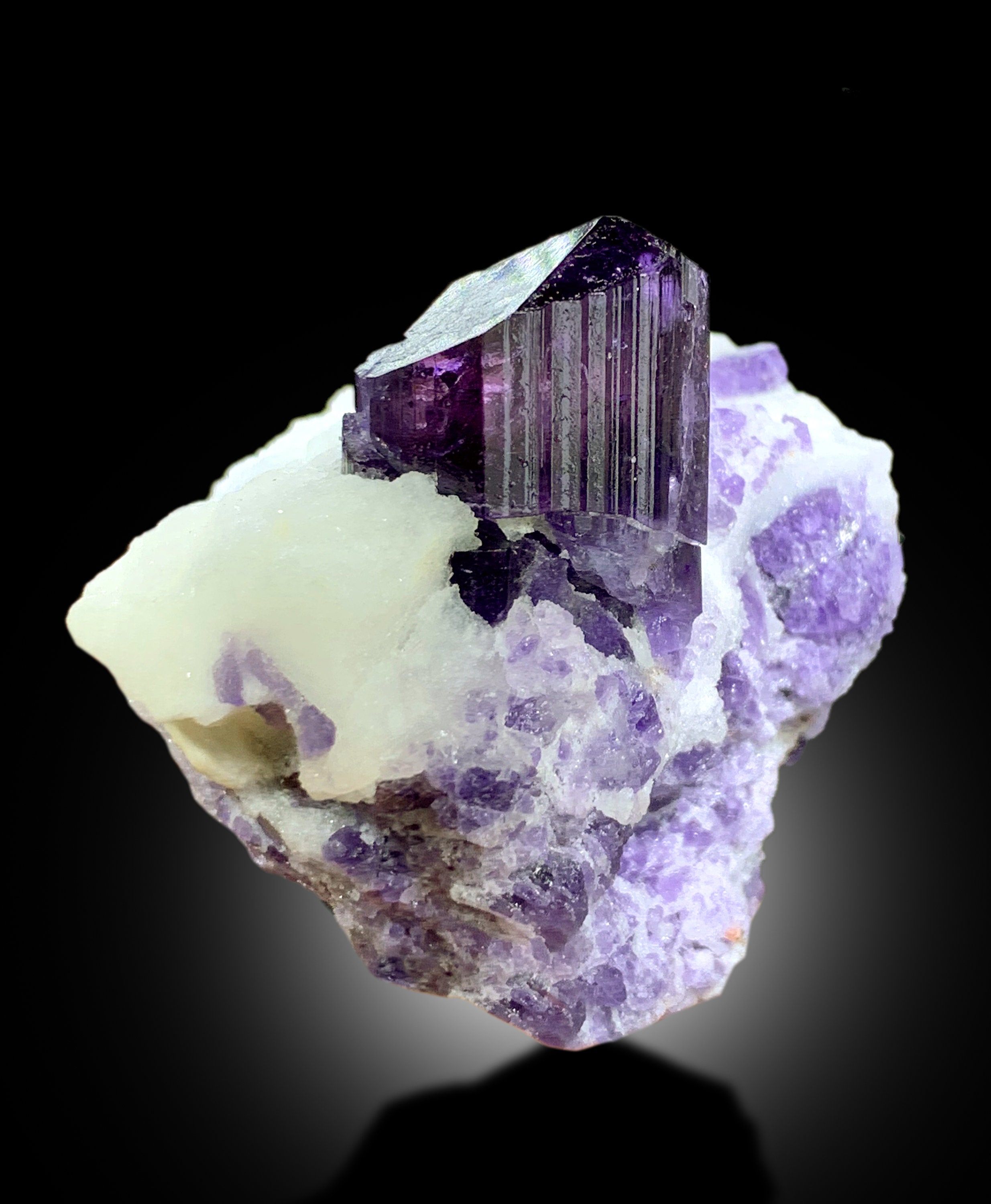 Natural Terminated Purple Color Scapolite on Matrix Mineral Specimen ...