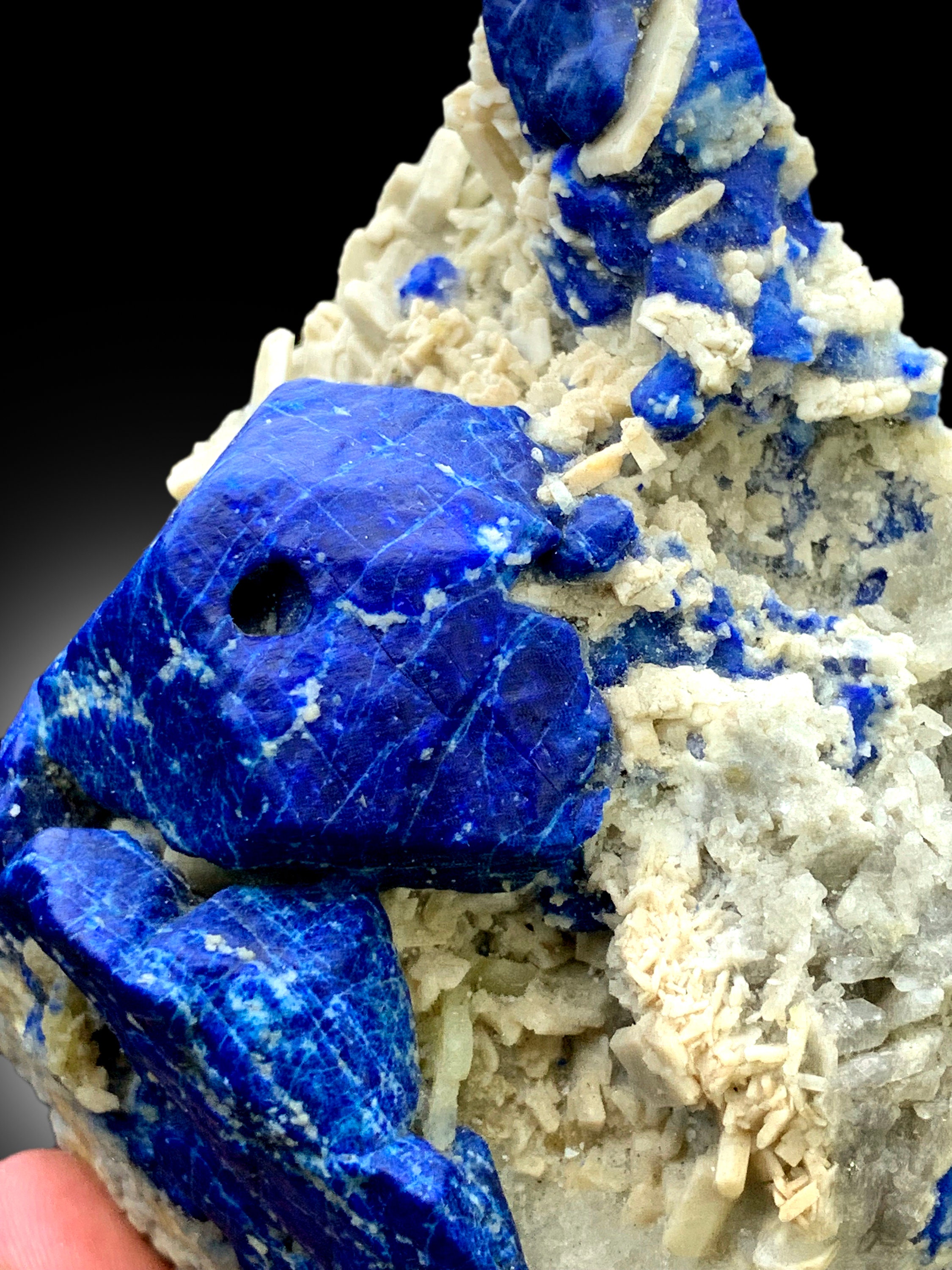 Ink Blue Color Lapis Lazuli on Matrix, Lapis Specimen From Badakhshan ...