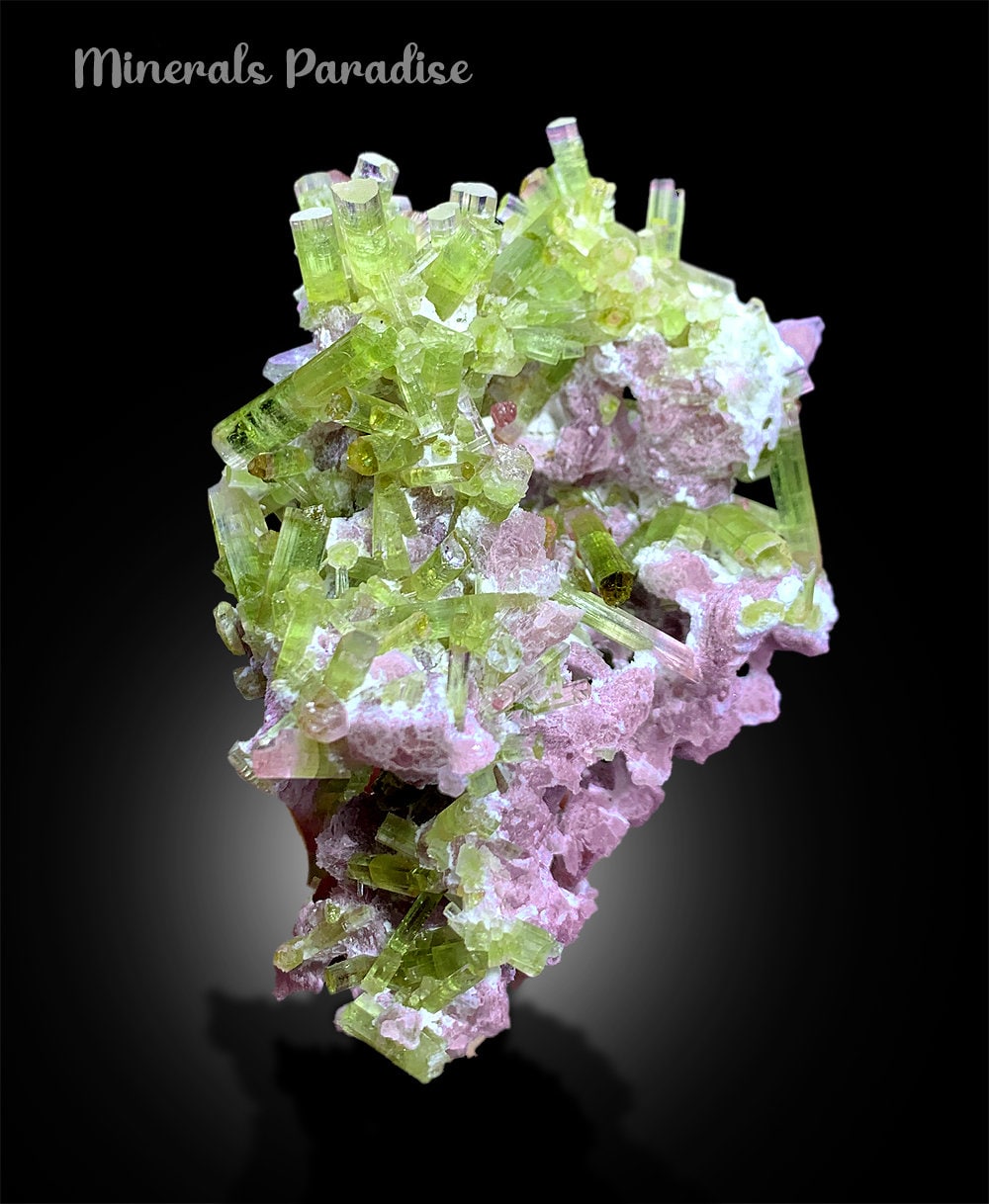 Watermelon Tourmaline Crystals With Topaz and Pink Lepidolite - Etsy