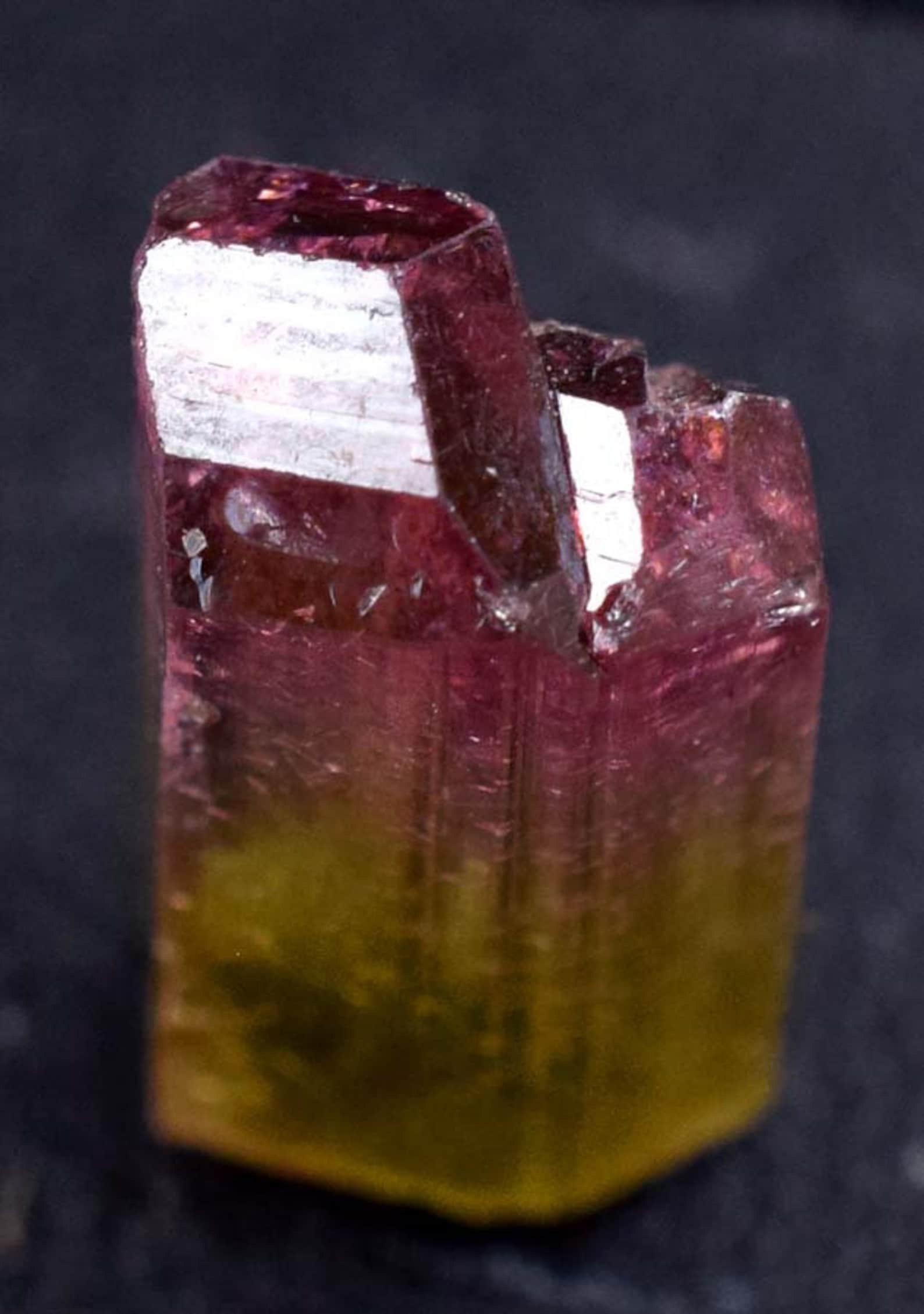 Natural Tourmaline Bicolor Tourmaline Pink Green - Etsy