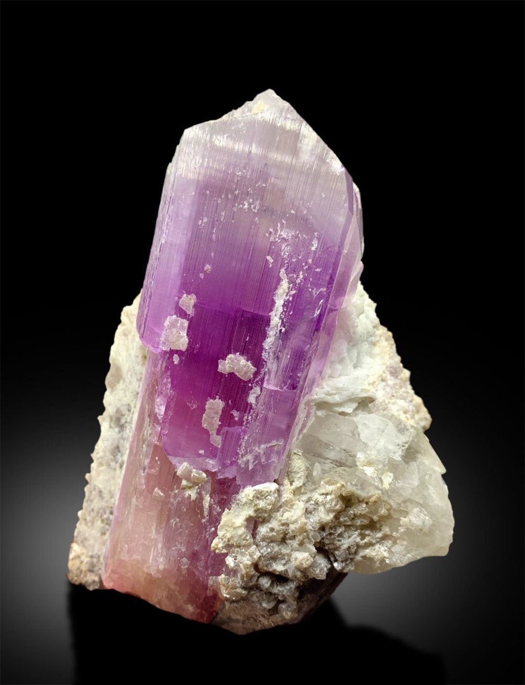 Bicolor Kunzite Specimen, Kunzite Crystal on Matrix, Natural Kunzite ...