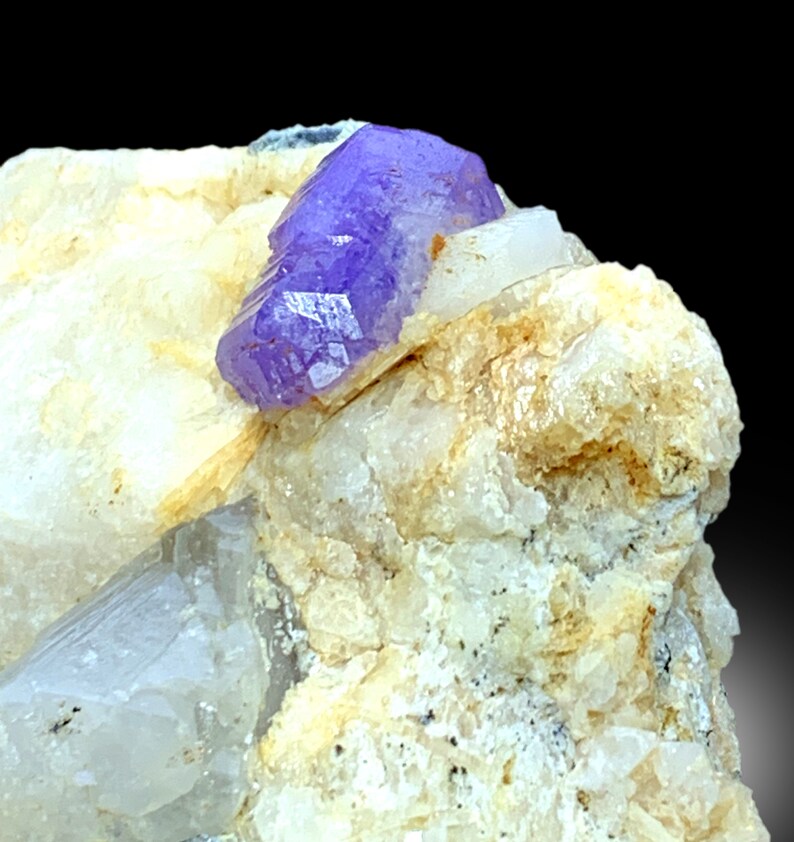 Purple Apatite With Quartz, Schorl and Feldspar Mineral Specimen From ...