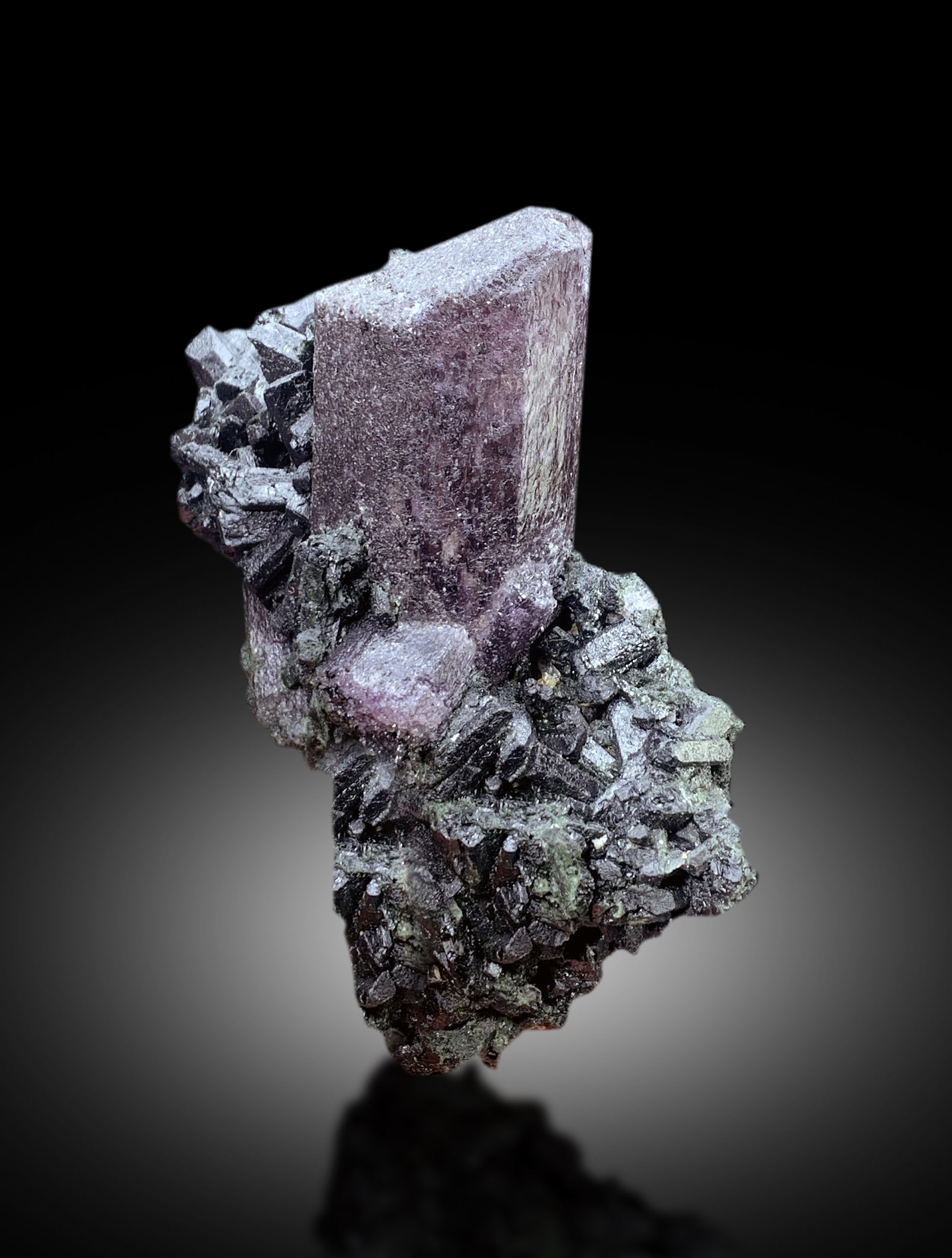 Natural Purple Color Scapolite Crystals With Diopside Cluster ...