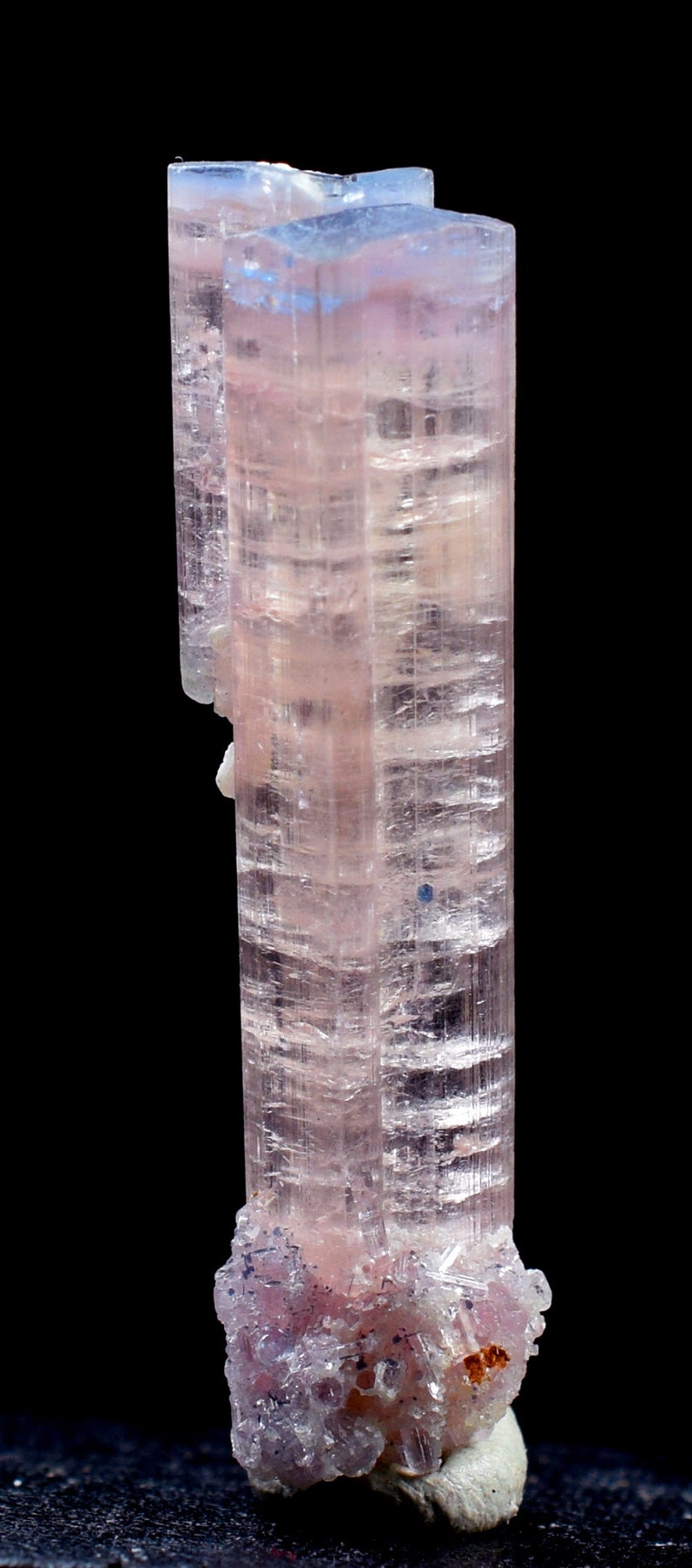 Tourmaline Crystal Terminated Natural Blue Cap Pink Color - Etsy