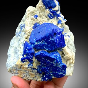 Ink Blue Color Lapis Lazuli on Matrix, Lapis Specimen From Badakhshan ...
