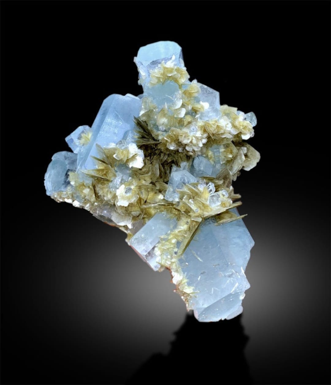 Aquamarine Specimen Aquamarine Crystals on Muscovite Mica - Etsy