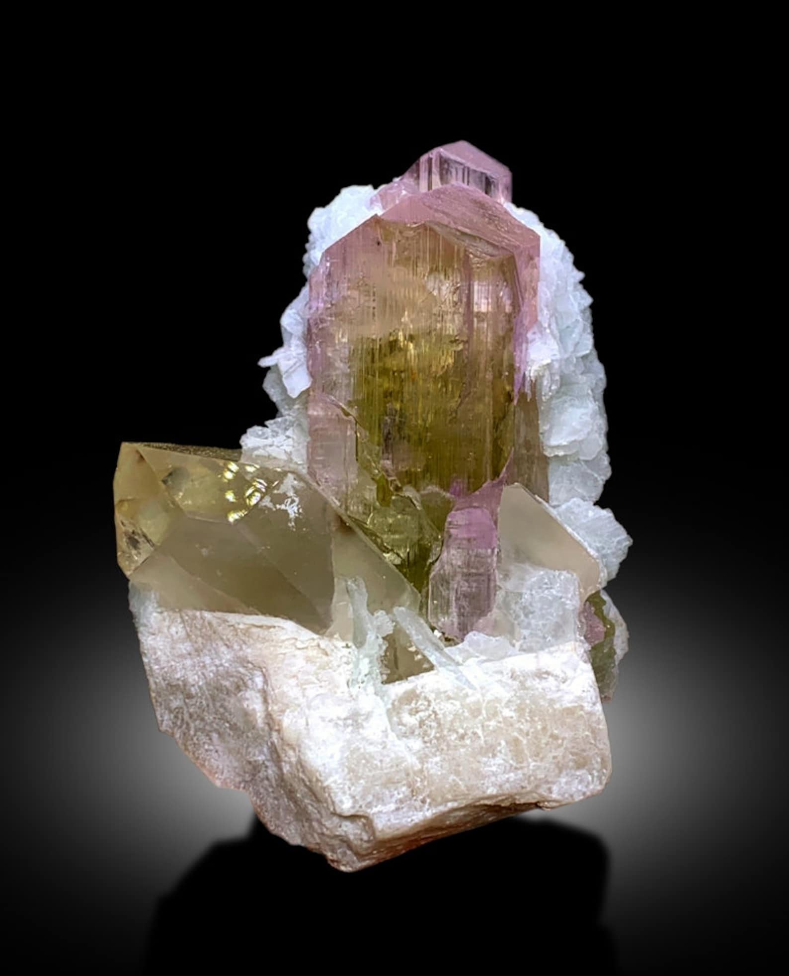 Kunzite Specimen With Quartz and Clevlandite Albite Bicolor - Etsy