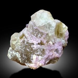 Morganite Specimen, Natural Morganite Crystal With Purple Apatite and ...