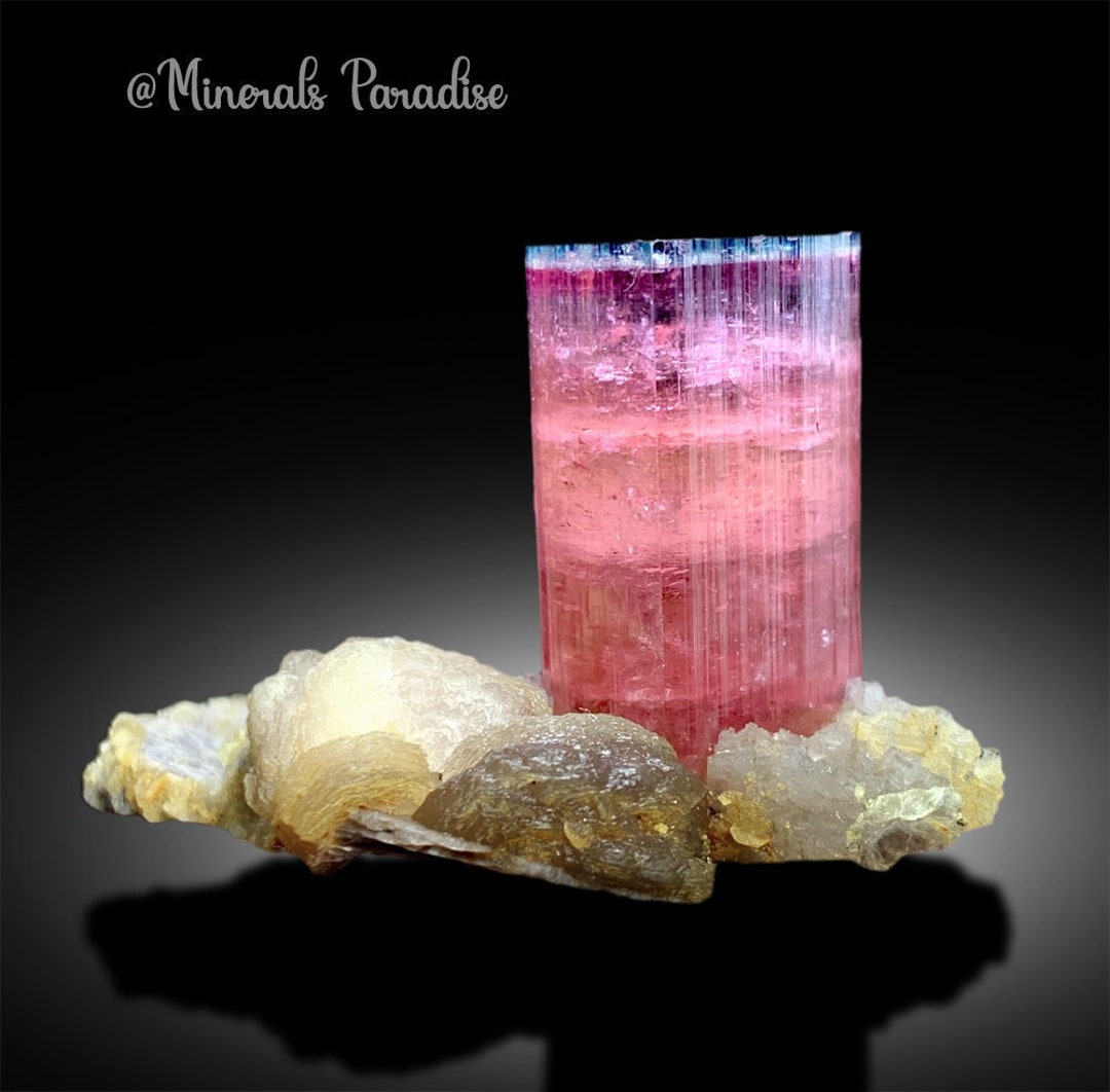 Tourmaline Specimen, Tourmaline Crystal with Lepidolite and Feldspar ...