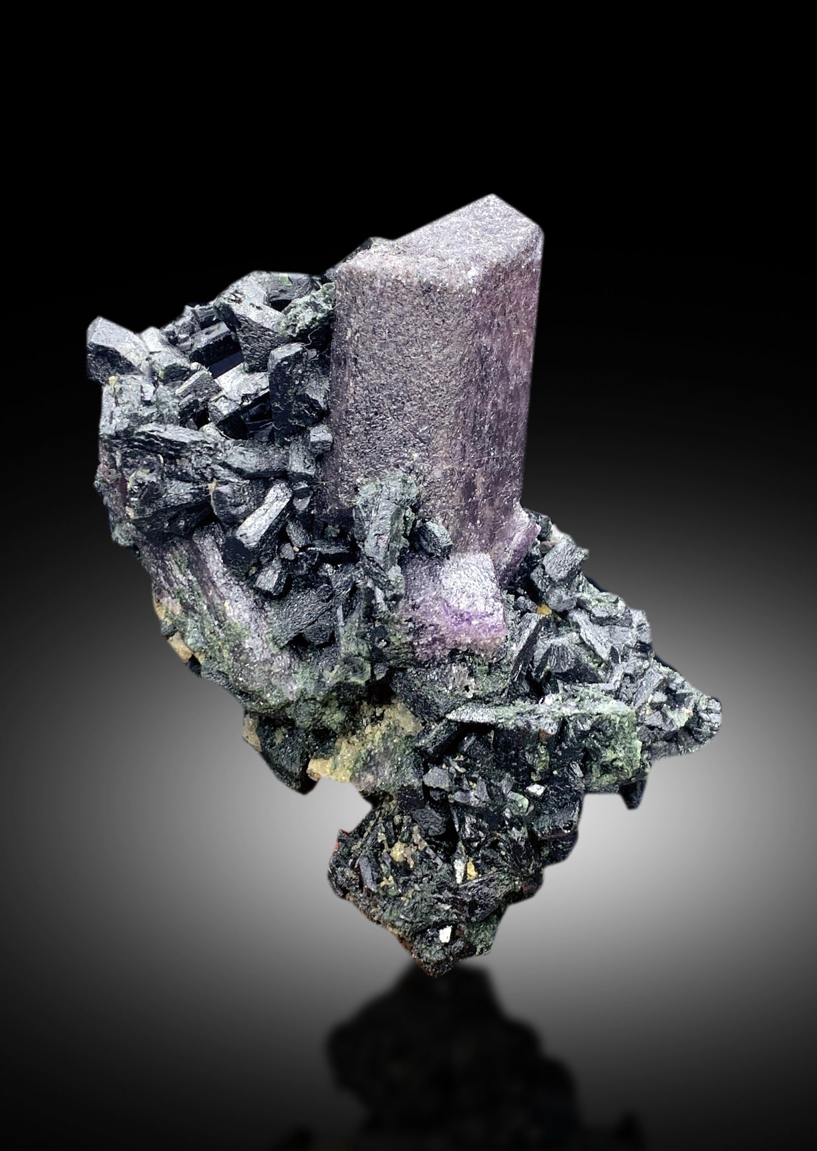 Natural Purple Color Scapolite Crystals With Diopside Cluster ...