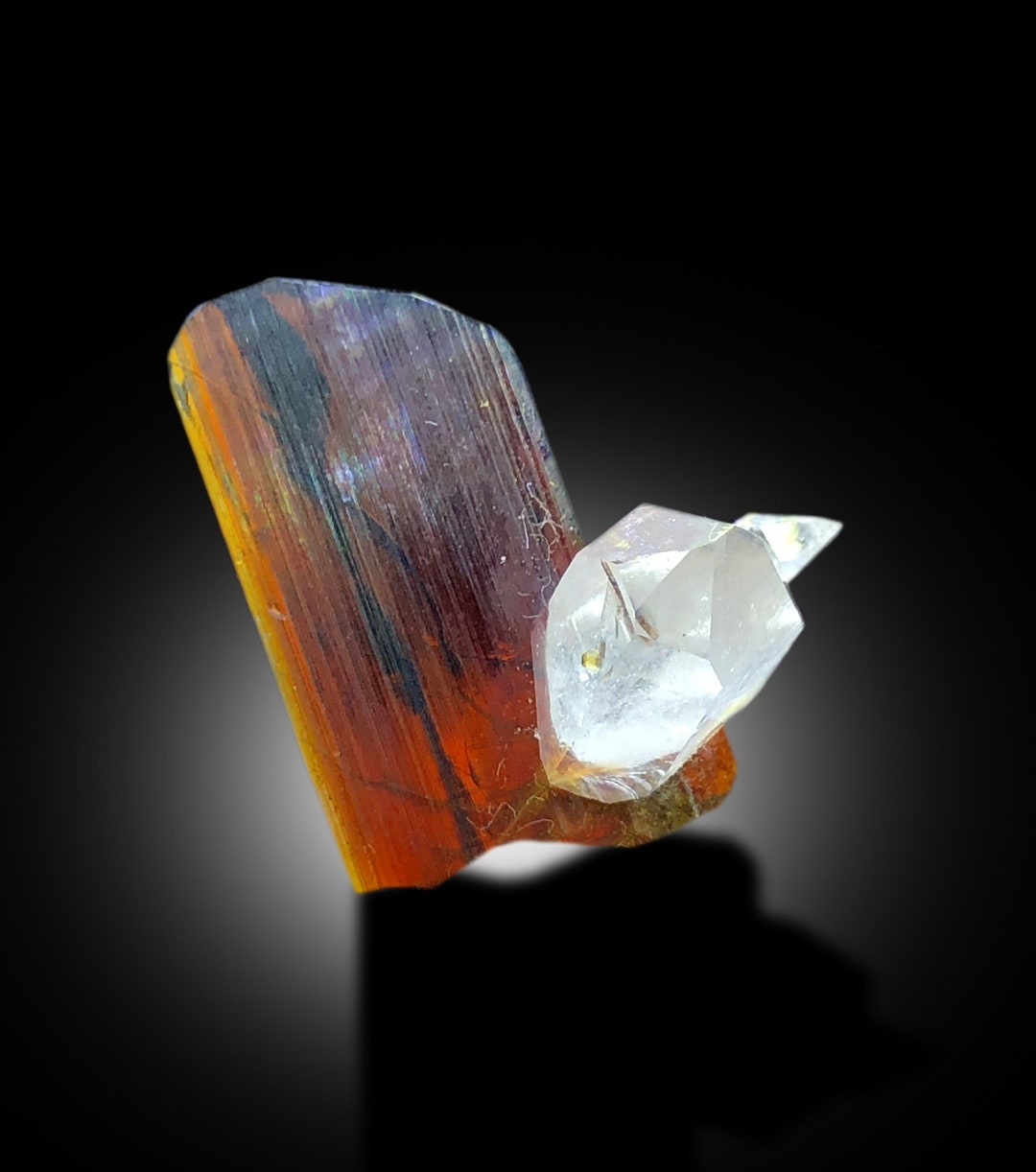 Natural Red Color Brookite With Quartz, Rare Brookite, Brookite Crystal ...