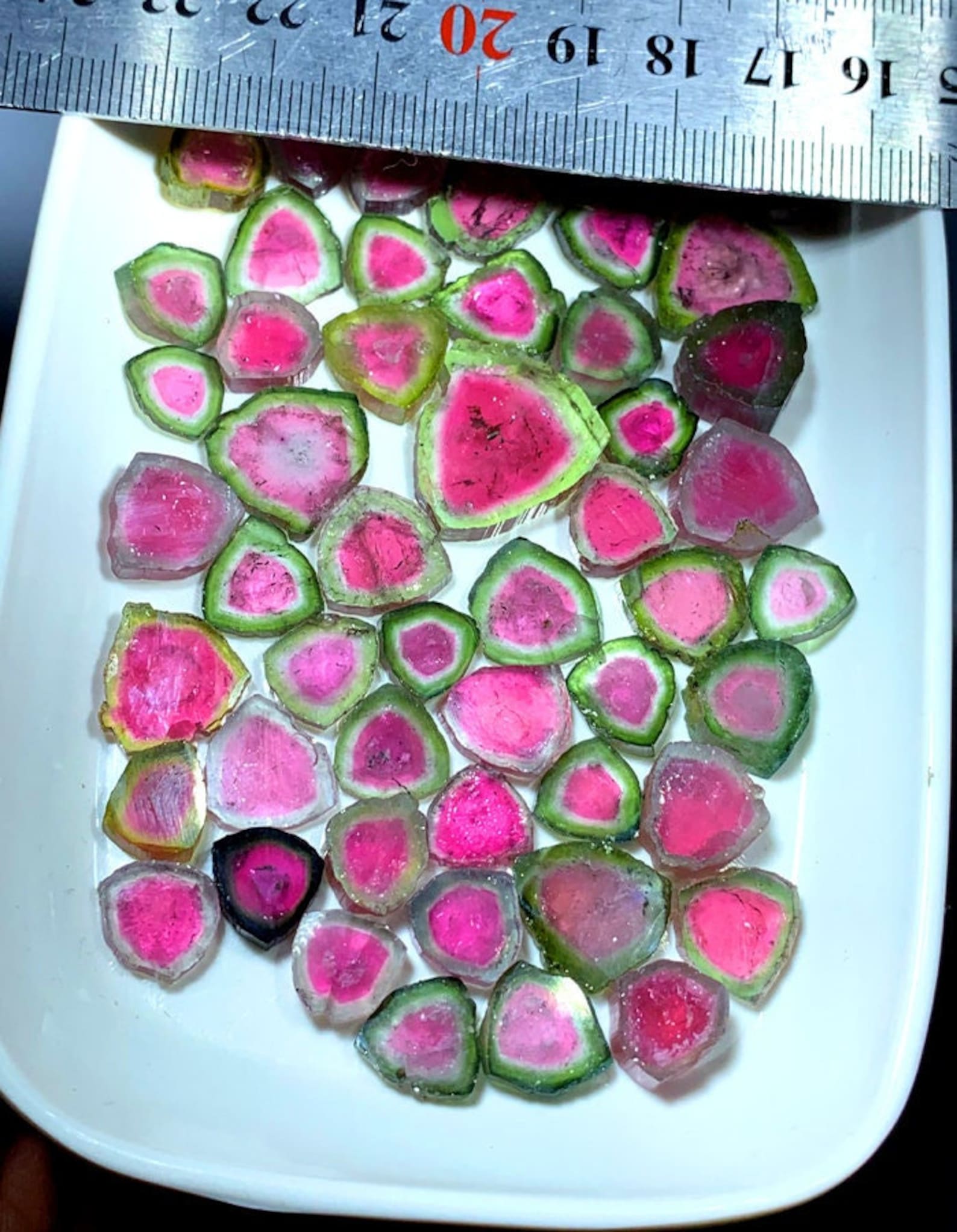 Watermelon Tourmaline Slices Polished Tourmaline Slices - Etsy