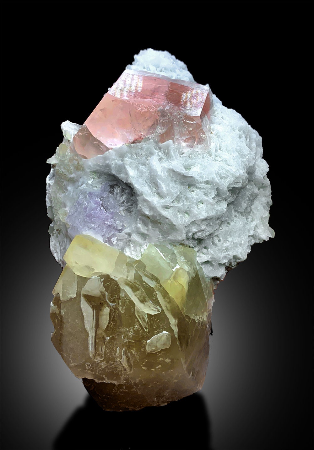 Pink Morganite With Pollucite and Quartz Morganite Specimen | Etsy