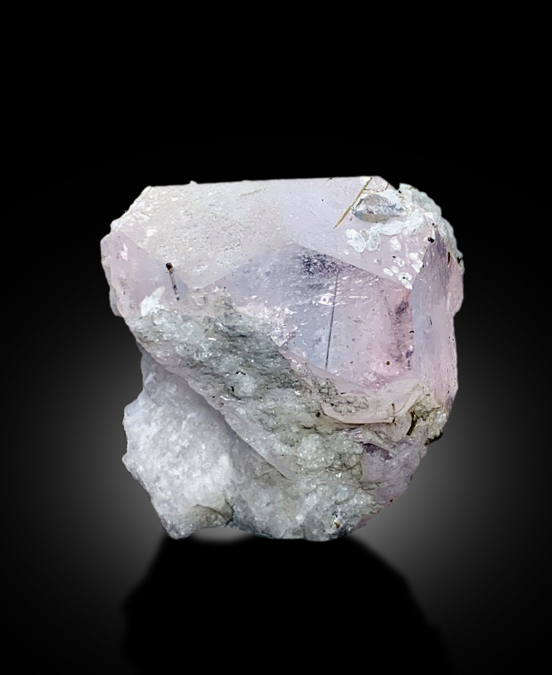 Aquamorganite Crystal, Green Tourmalines, Morganite Var Aquamarine ...