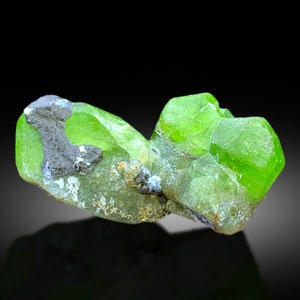 Lush Green Peridot With Magnetite, Peridot Crystals, Raw Mineral ...