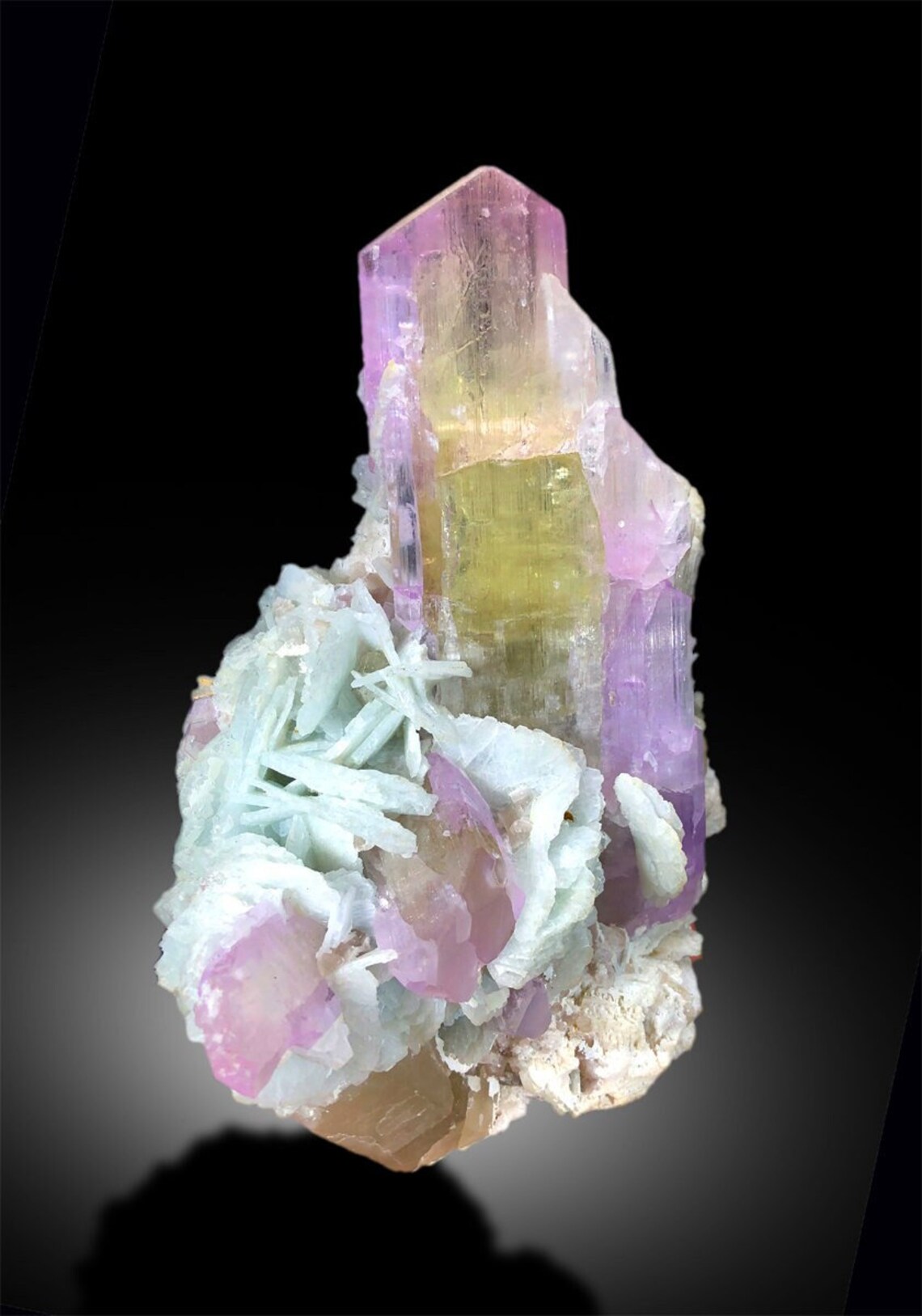 V Shape Terminated Pink Color Kunzite With Cleavelandite Albite and ...