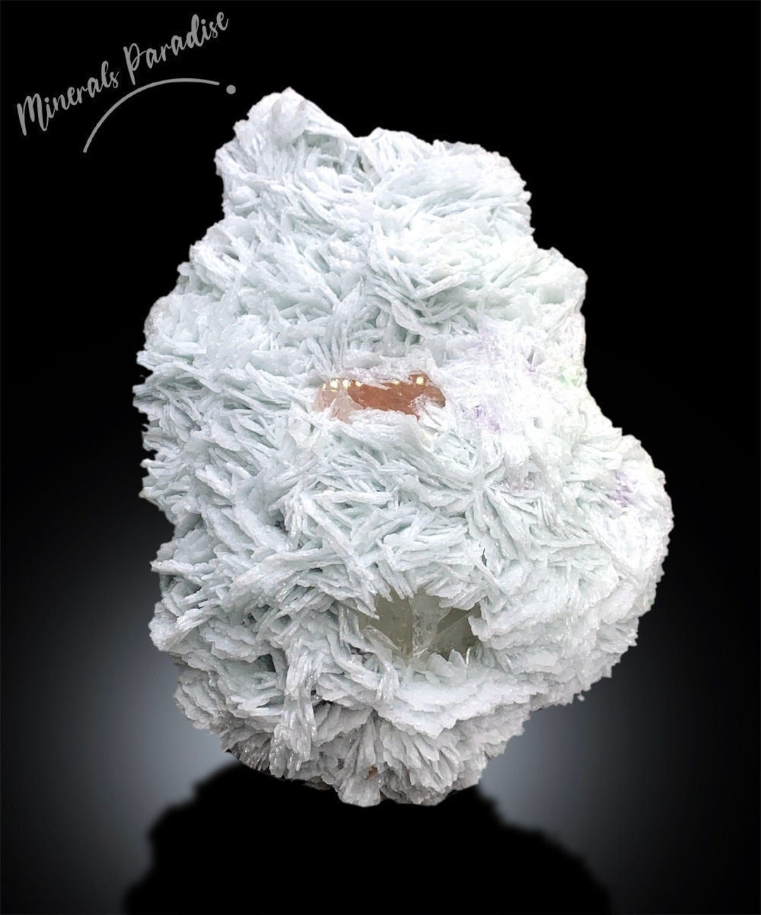 Natural Morganite Crystal Specimen: Microlite, Quartz, Cleavlandite ...