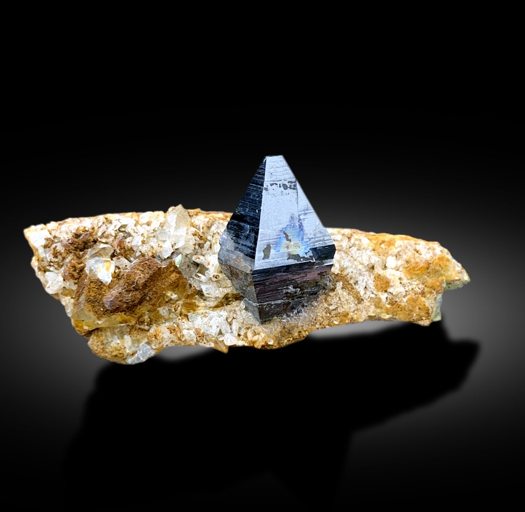 Natural Rare Anatase With Quartz on Matrix, Anatase Crystal, Anatase ...