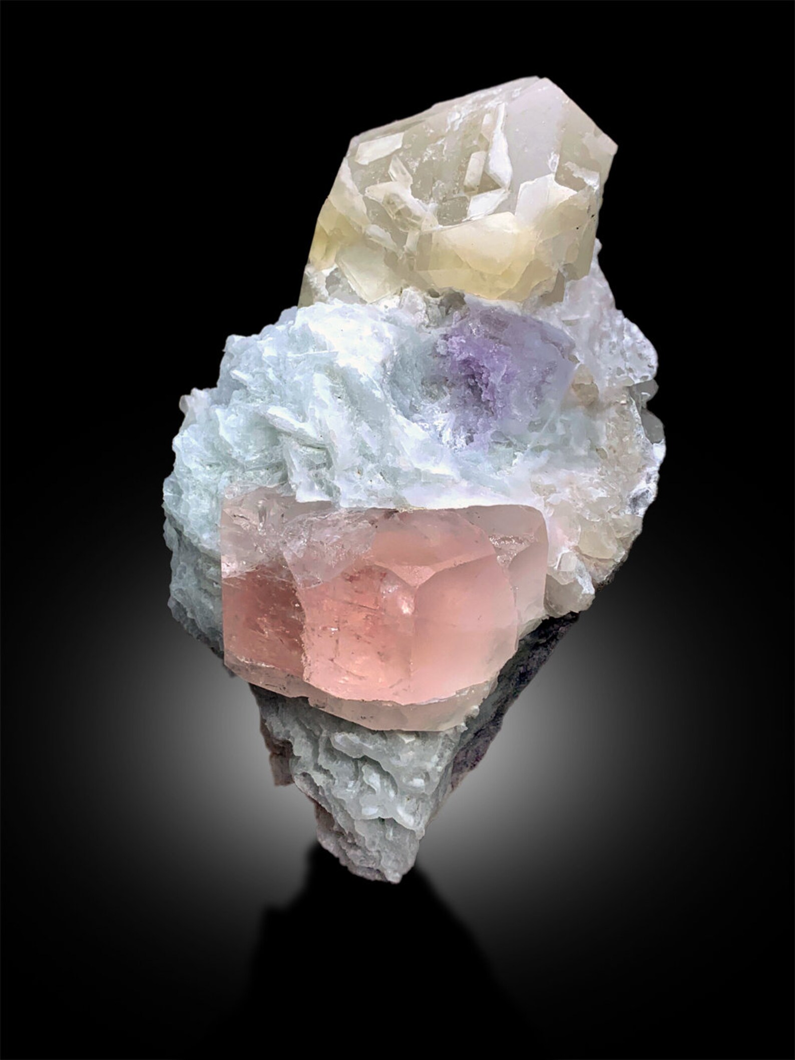 Pink Morganite With Pollucite and Quartz Morganite Specimen | Etsy