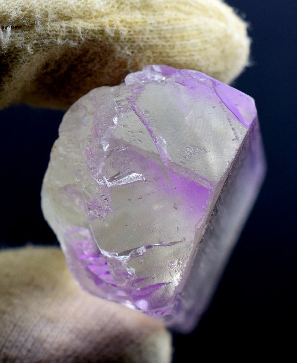 Natural Kunzite Crystal Bicolor Kunzite Natural Stone From - Etsy