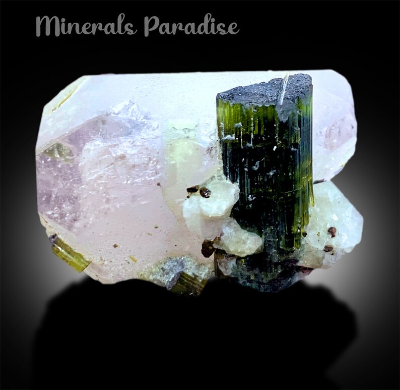 Pink Morganite Green Tourmalines Morganite Crystal | Etsy