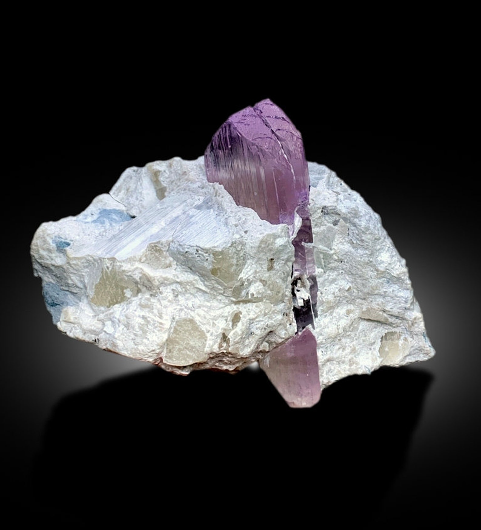 Pink Kunzite Specimen, Pink Kunzite Crystal on Matrix, Natural Kunzite ...