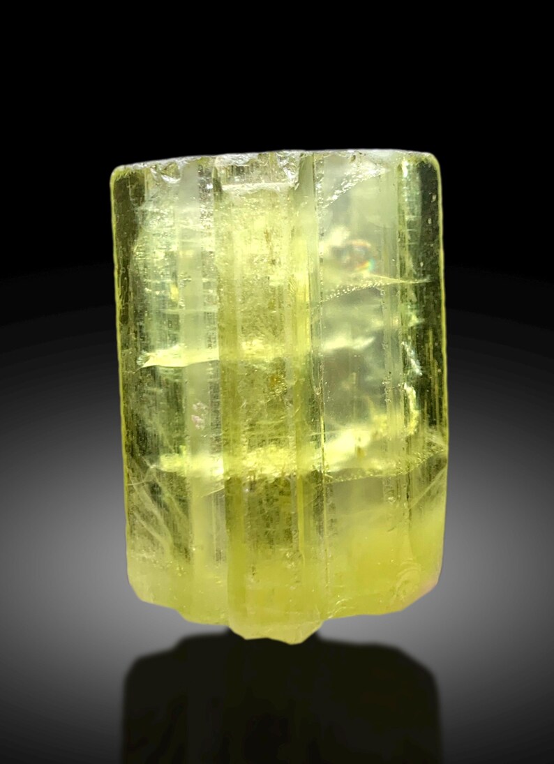 Transparent Yellow Heliodor Beryl Crystal, Raw Mineral Specimen ...