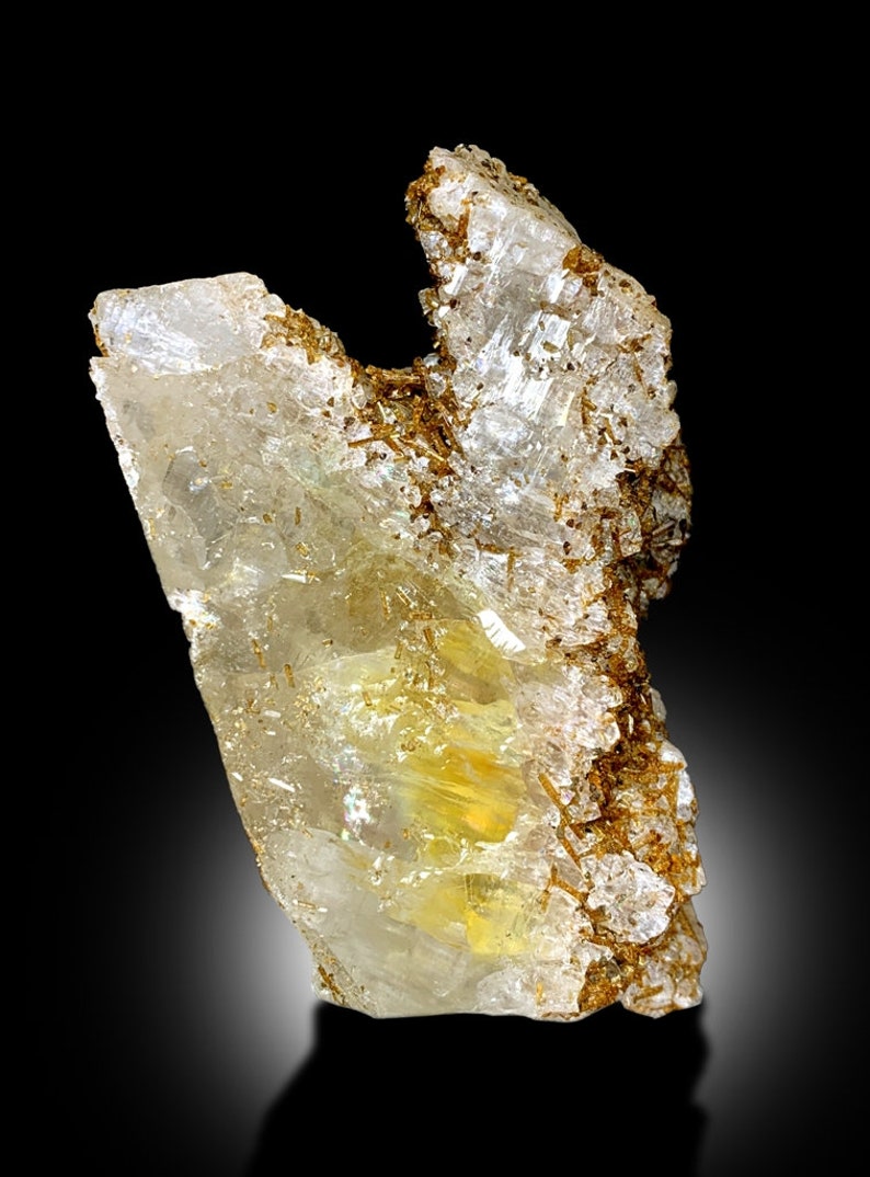 Childrenite Crystals on Smoky Quartz: Rare Mineral Specimen, Pakistan ...