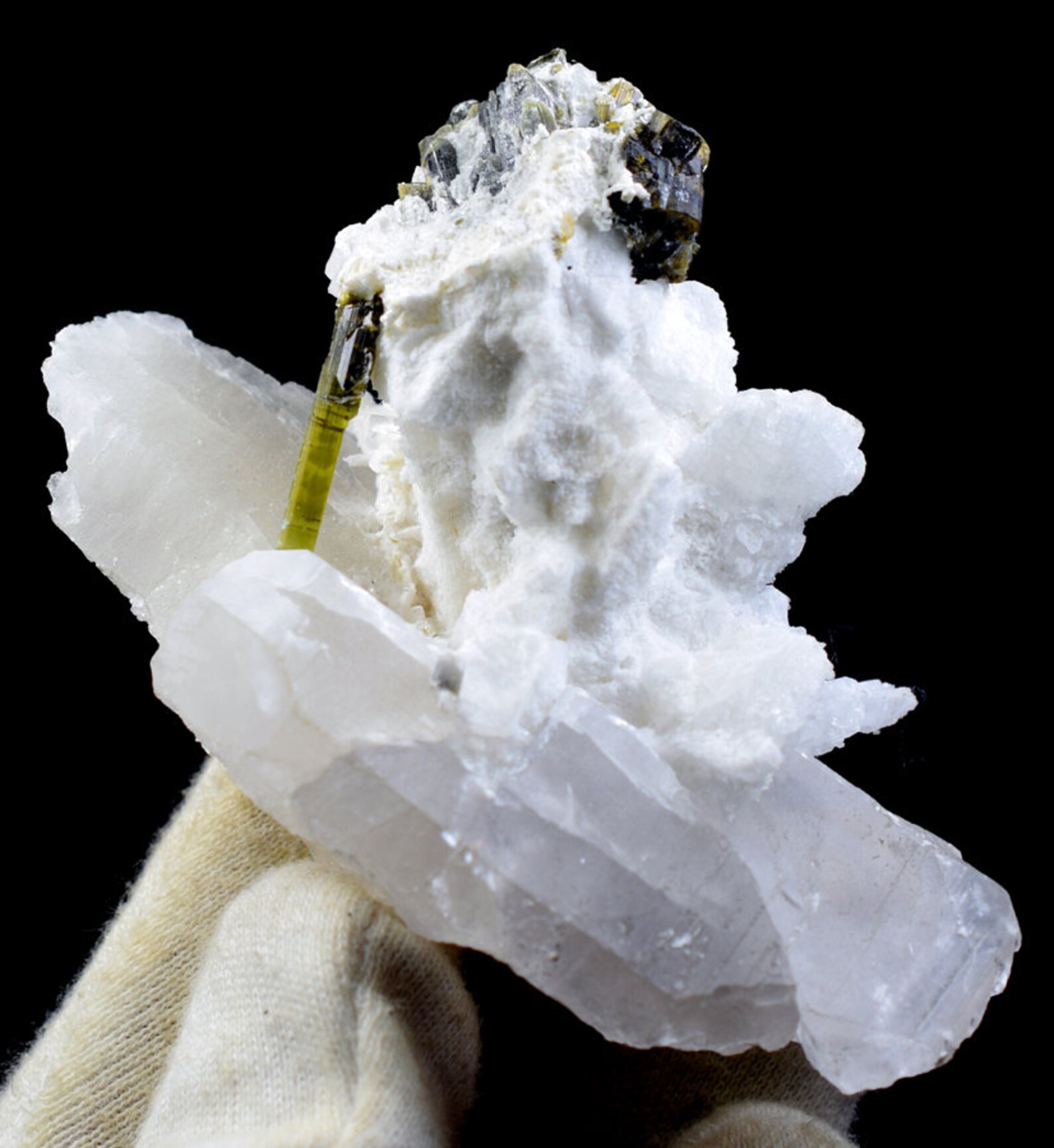 Natural Tourmaline Crystals on Quartz & Albite Mineral | Etsy