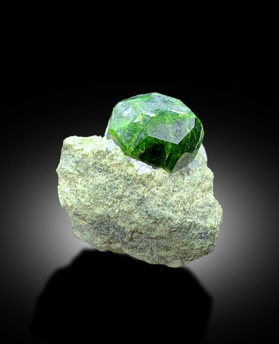 Natural Lush Green Demantoid Garnet on Matrix, Garnet Crystal ...