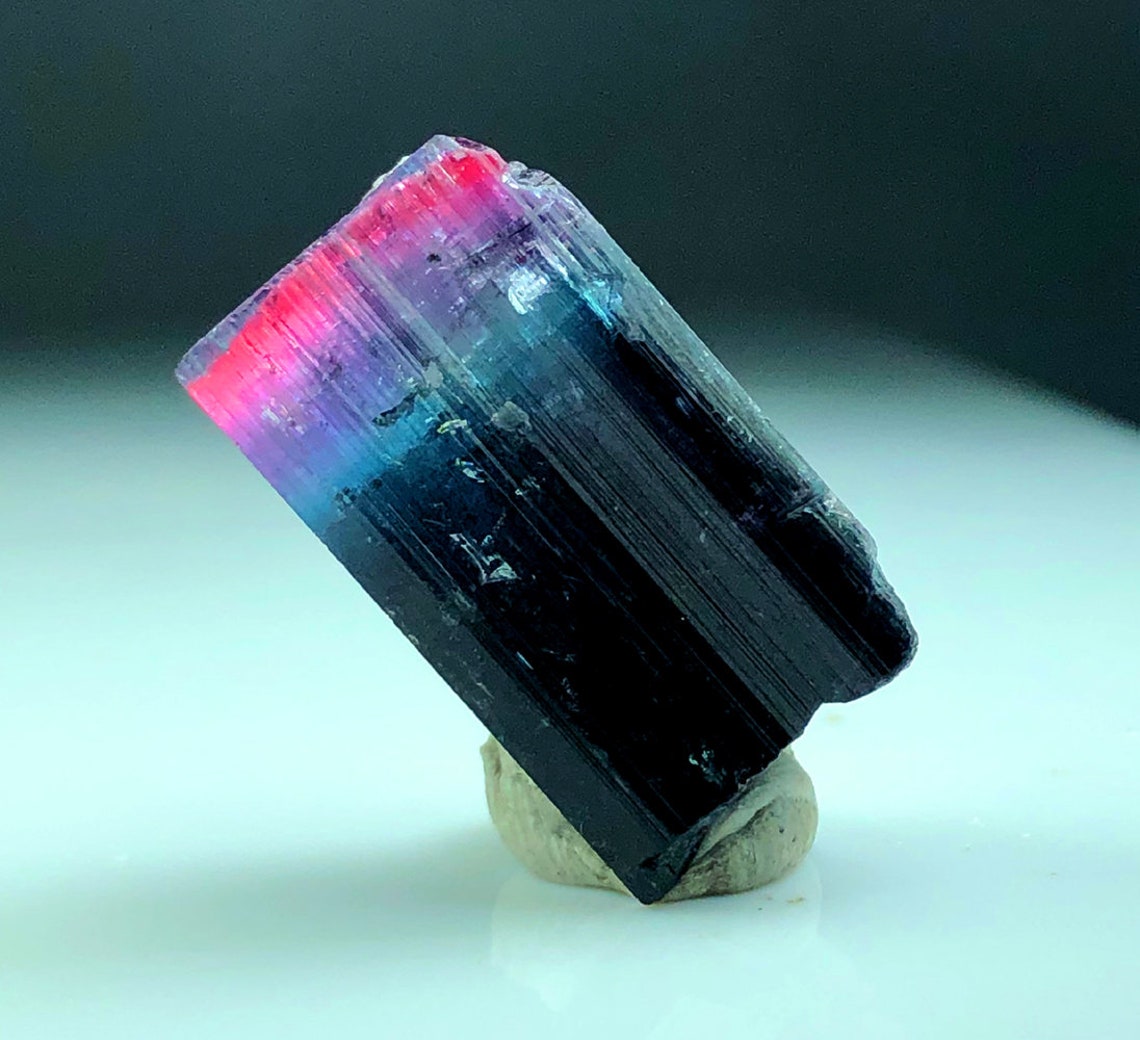 Cristal de turmalina multicolor natural de Afganistán 38.20 - Etsy España