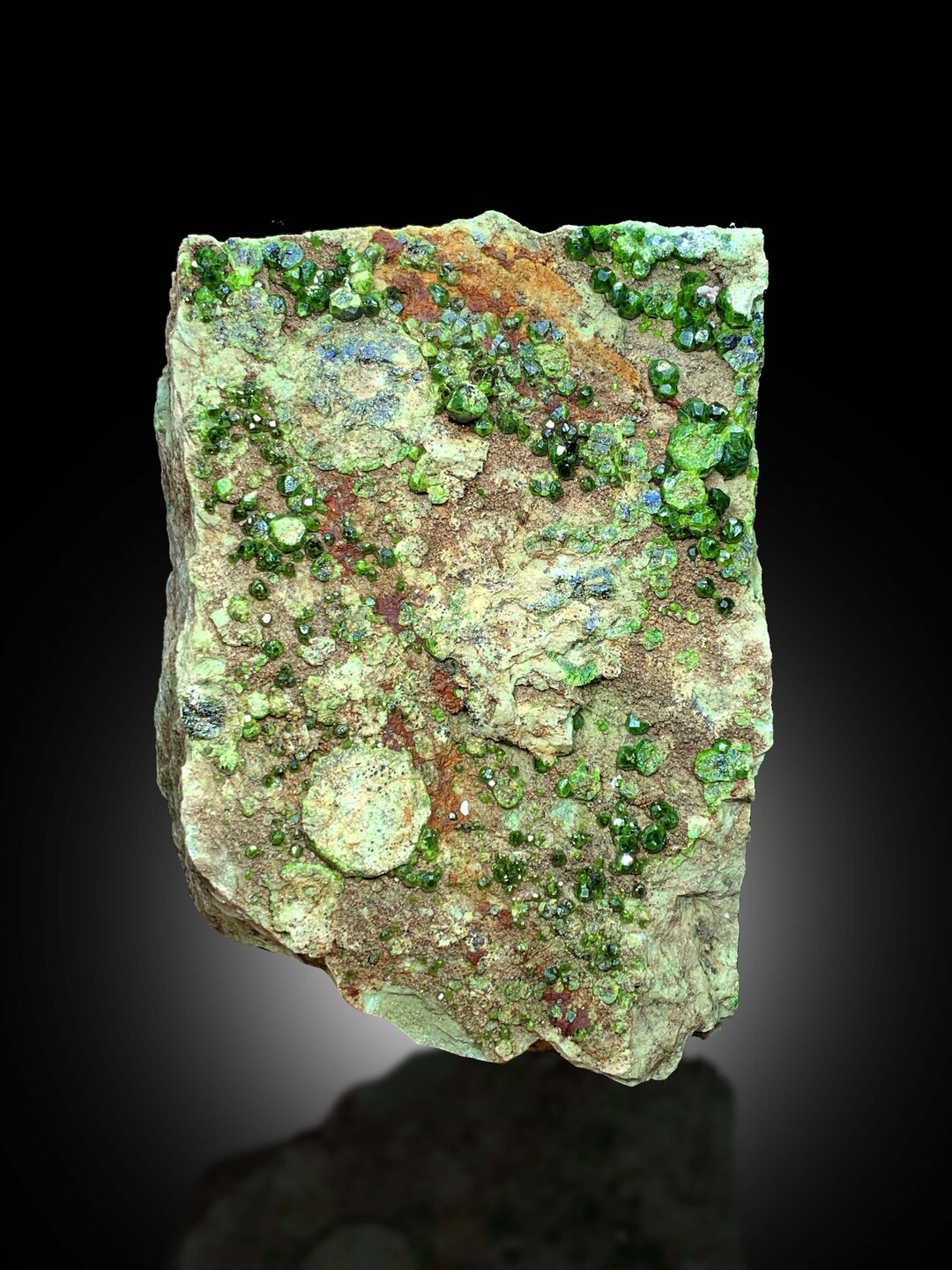 Demantoid Garnet Specimen: Raw Green Garnet Crystal Cluster ...